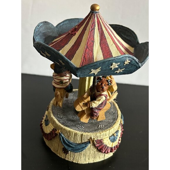 Boyds Bears | Accents | Teddy Bear Carousel Figurine With Striped ...
